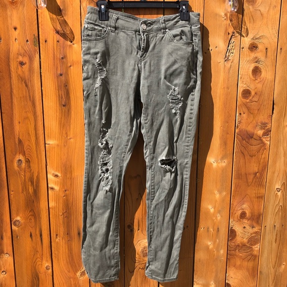 refuge | Jeans | Refuge Army Green Ripped Jeans | Poshmark